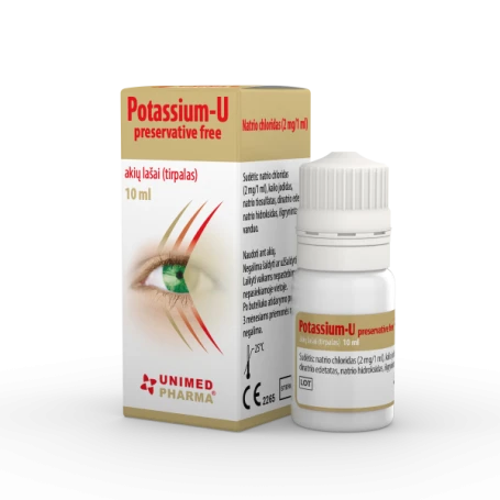 POTASSIUM-U akių lašai be konservantų, 10 ml, Vnt - InternetineVaistine.lt