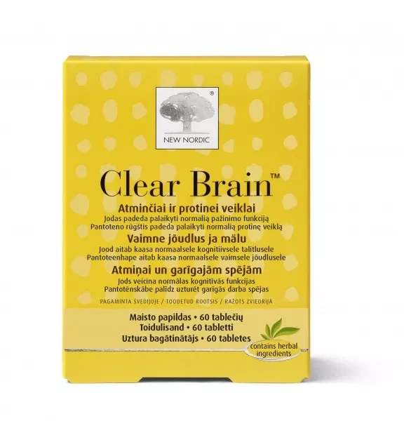 NEW NORDIC CLEAR BRAIN TAB. N60 - InternetineVaistine.lt