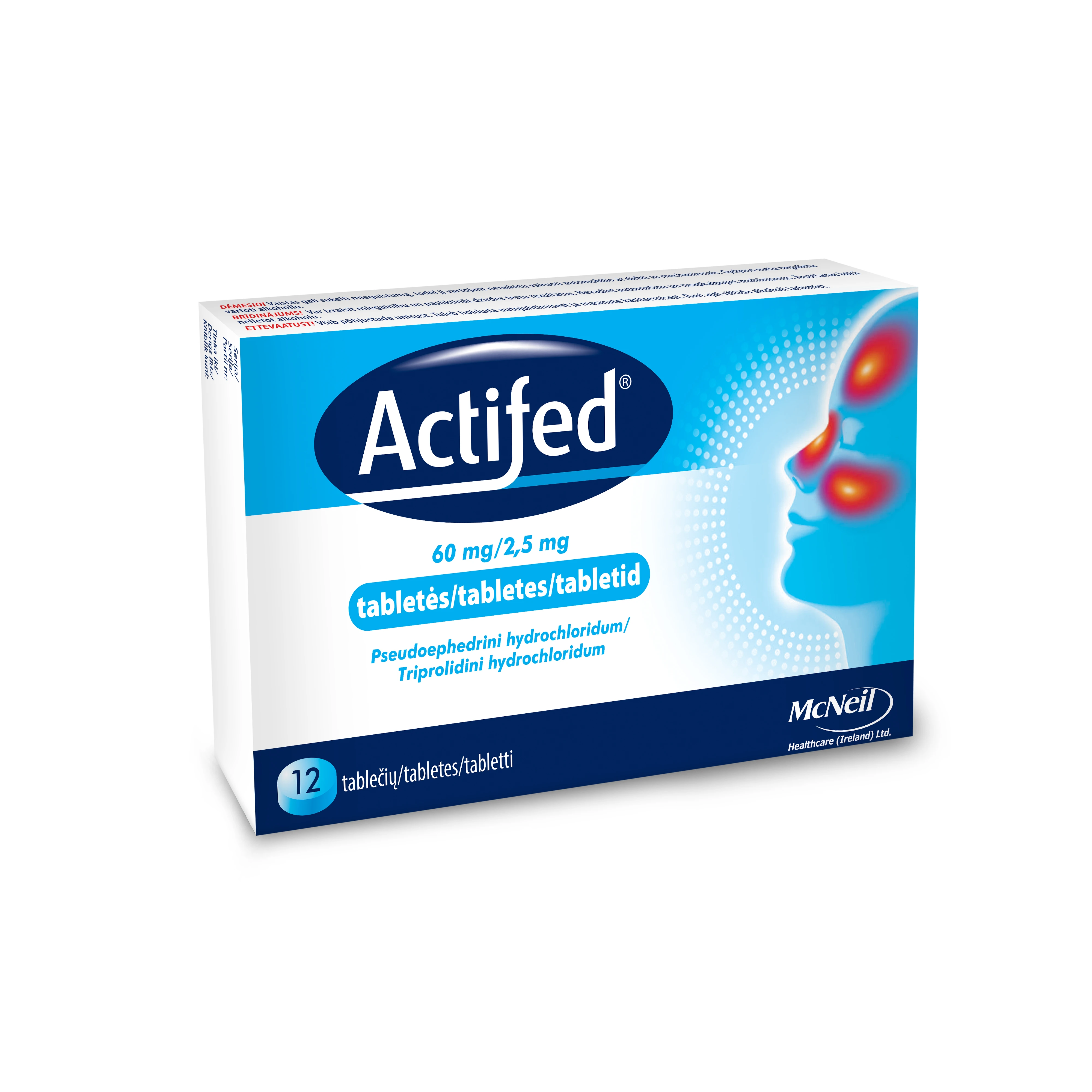 ACTIFED 60 mg/2,5 mg tabletės N12 - InternetineVaistine.lt
