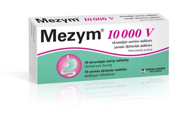 MEZYM 10000 V skrandyje neirios tabletės N10 - InternetineVaistine.lt