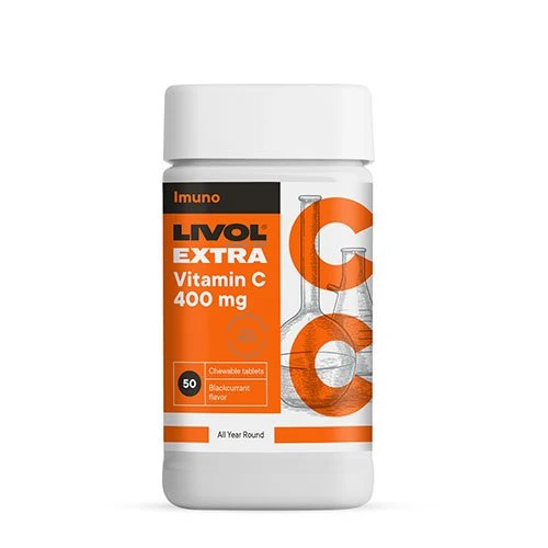 LIVOL Extra Vitaminas C 400mg tab. N50 - InternetineVaistine.lt