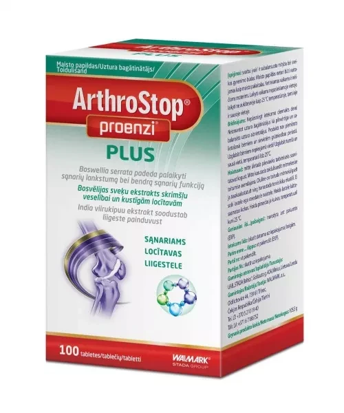 PROENZI ARTHROSTOP maisto papildas PLUS, tab. N100 - InternetineVaistine.lt