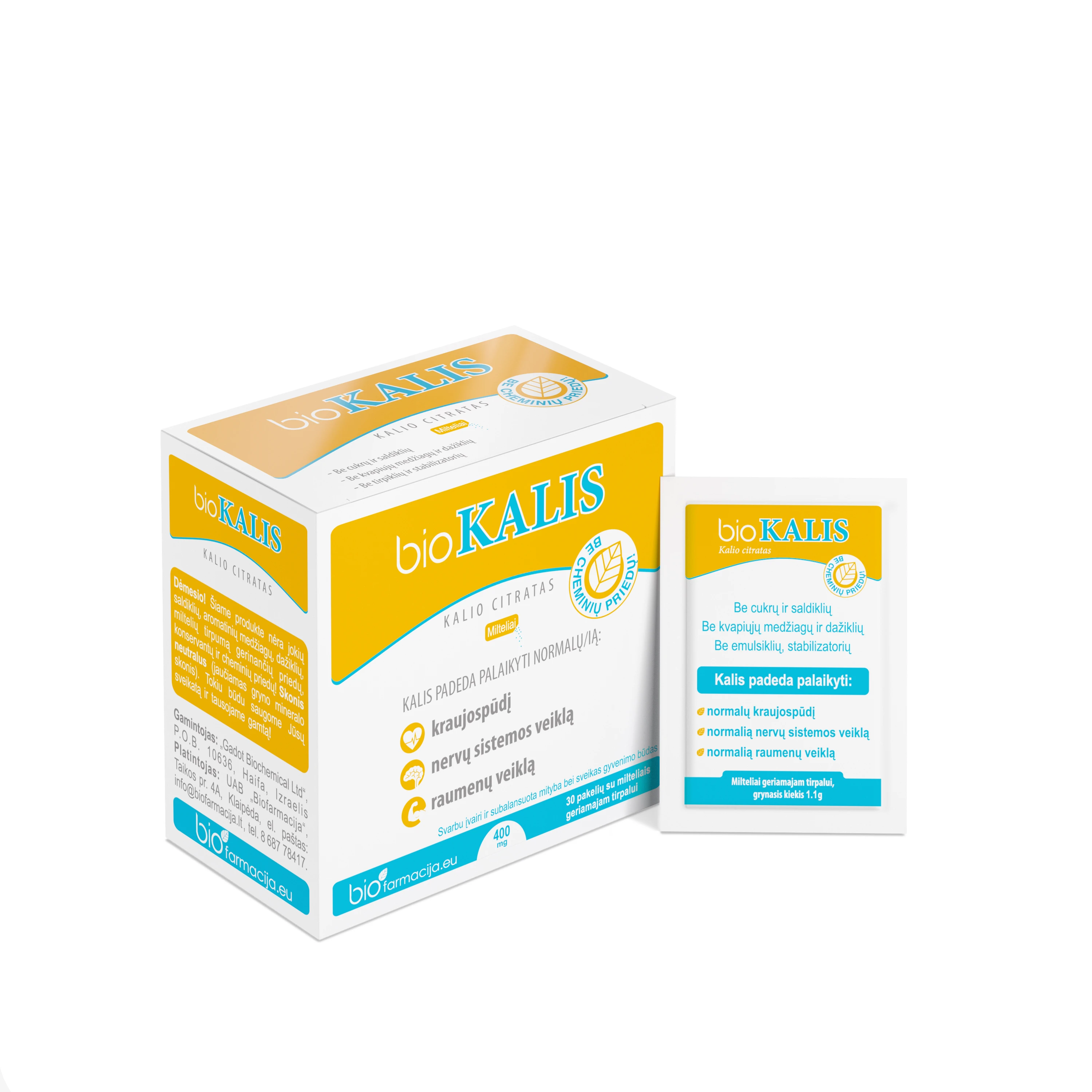 bioKALIS 400 mg, 30 pakelių - InternetineVaistine.lt